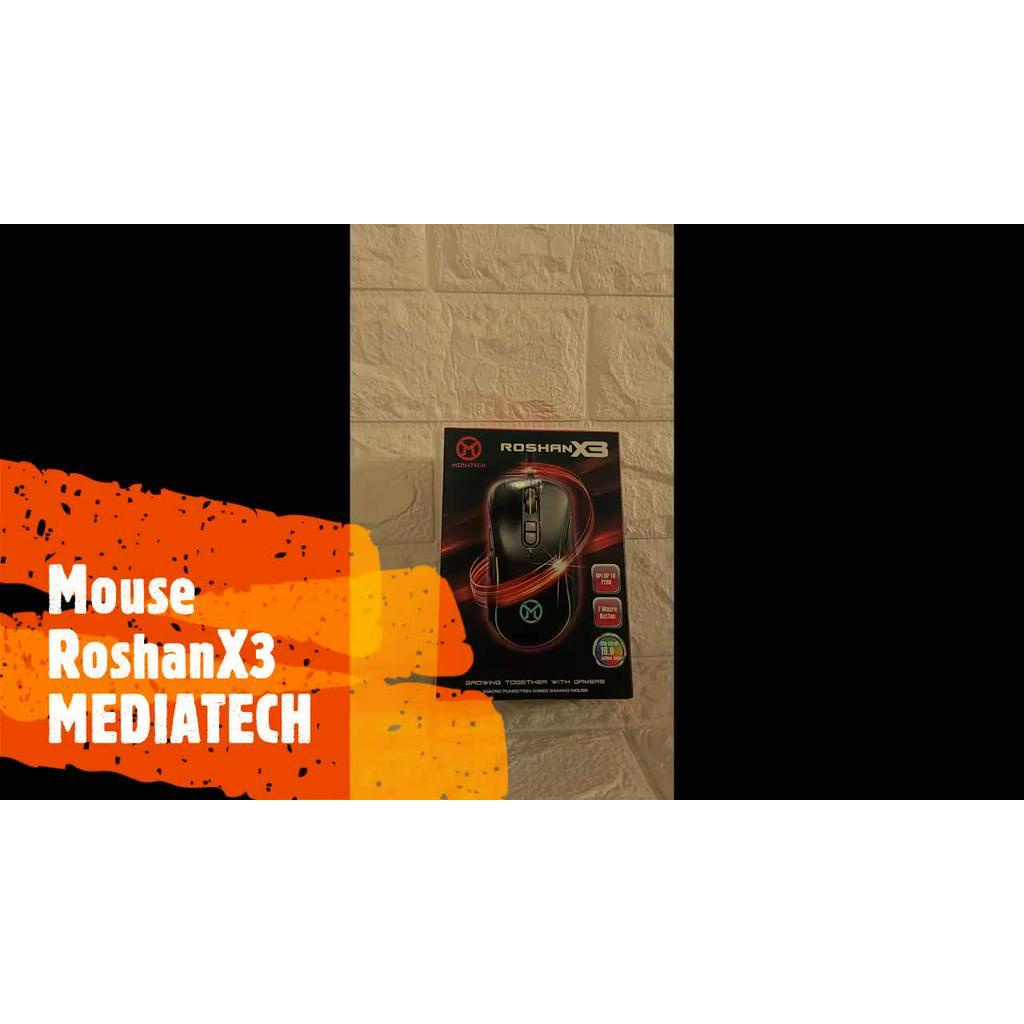 Jual Hanya di Shopee Mediatech Mouse Gaming Macro Roshan X3 With 7 Keys ...