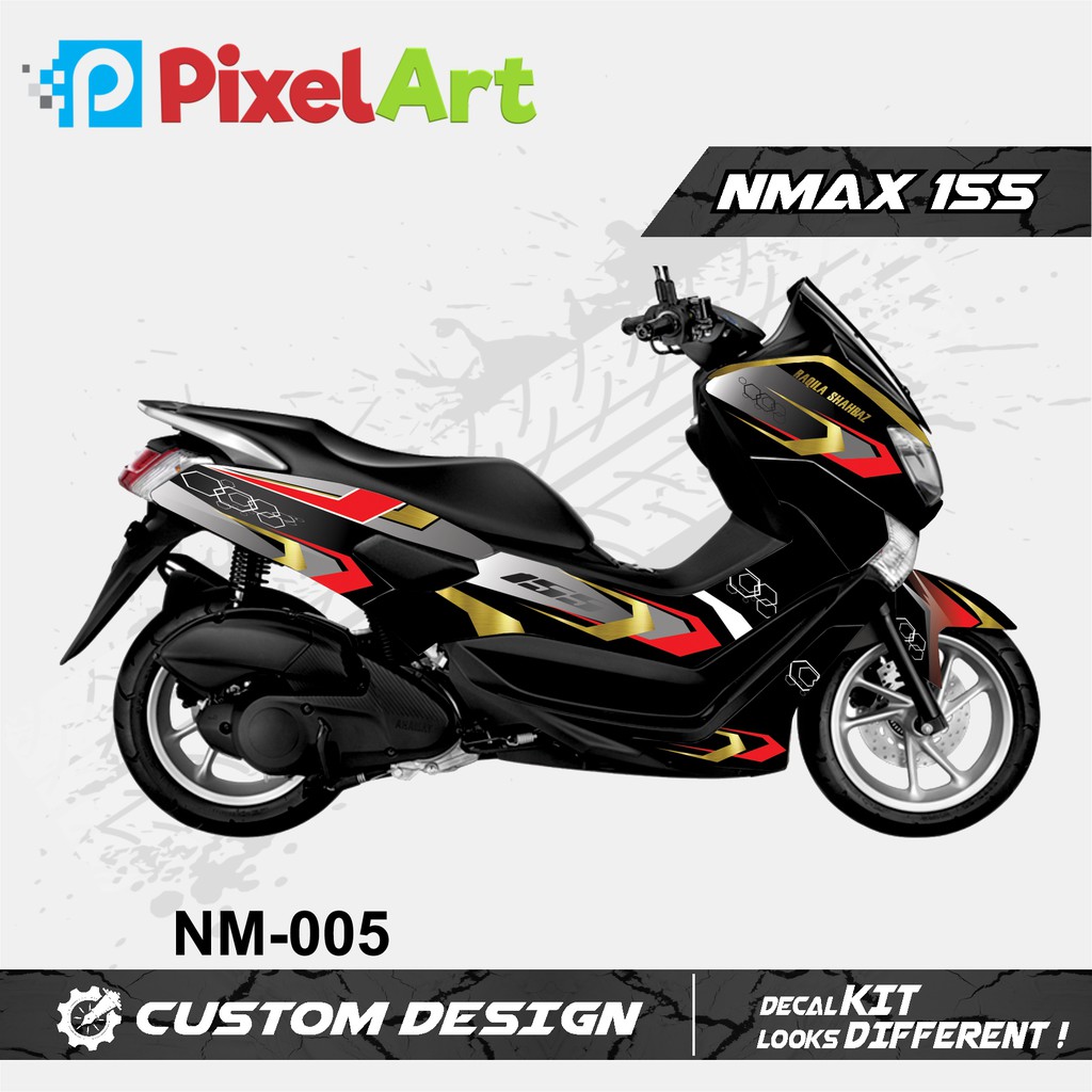 Jual STICKER DECAL MOTOR YAMAHA NMAX RED BLACK FULL BODY PREMIUM ...