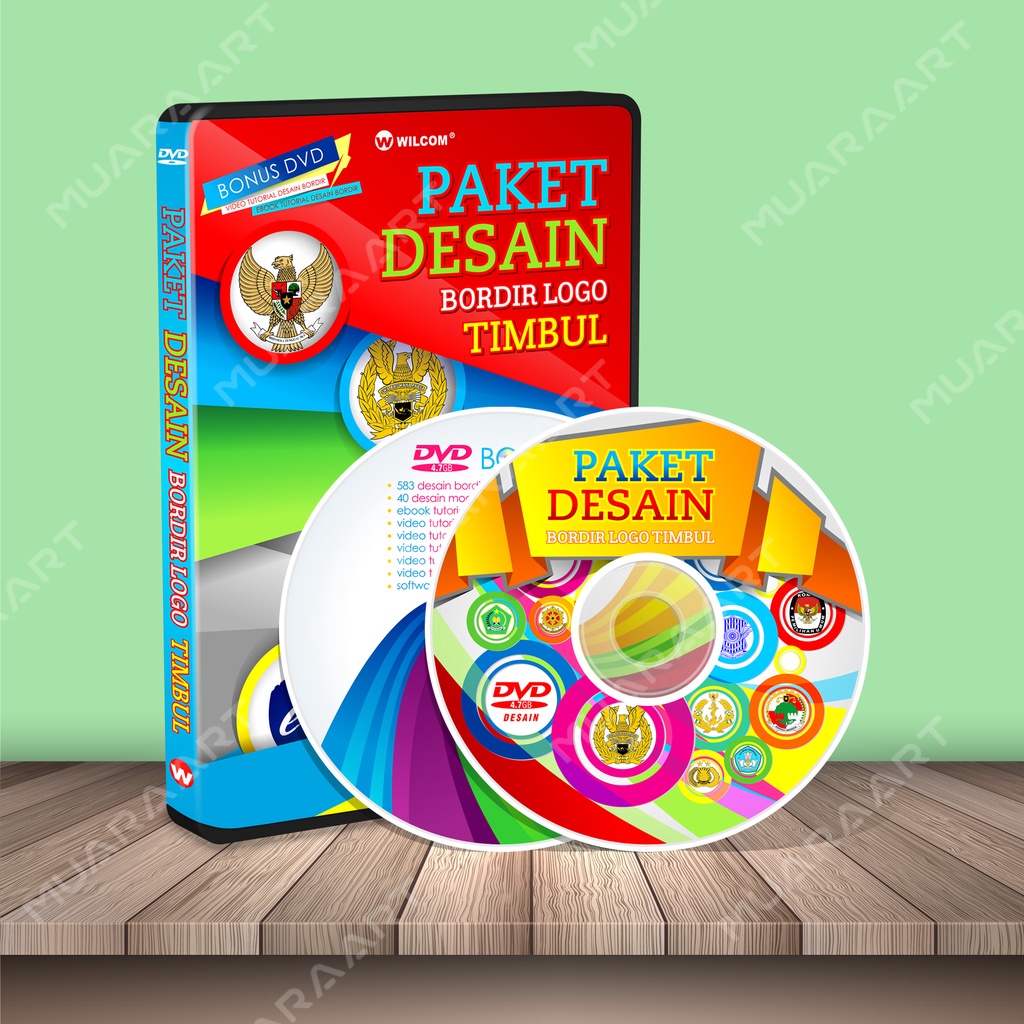 Jual Paket Desain Bordir Logo Timbul Siap Edit + Siap Pakai + Siap ...