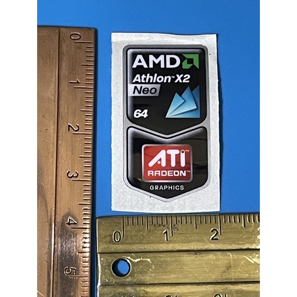Jual Sticker stiker logo Amd Athlon x2 with ATI Radeon ori | Shopee ...