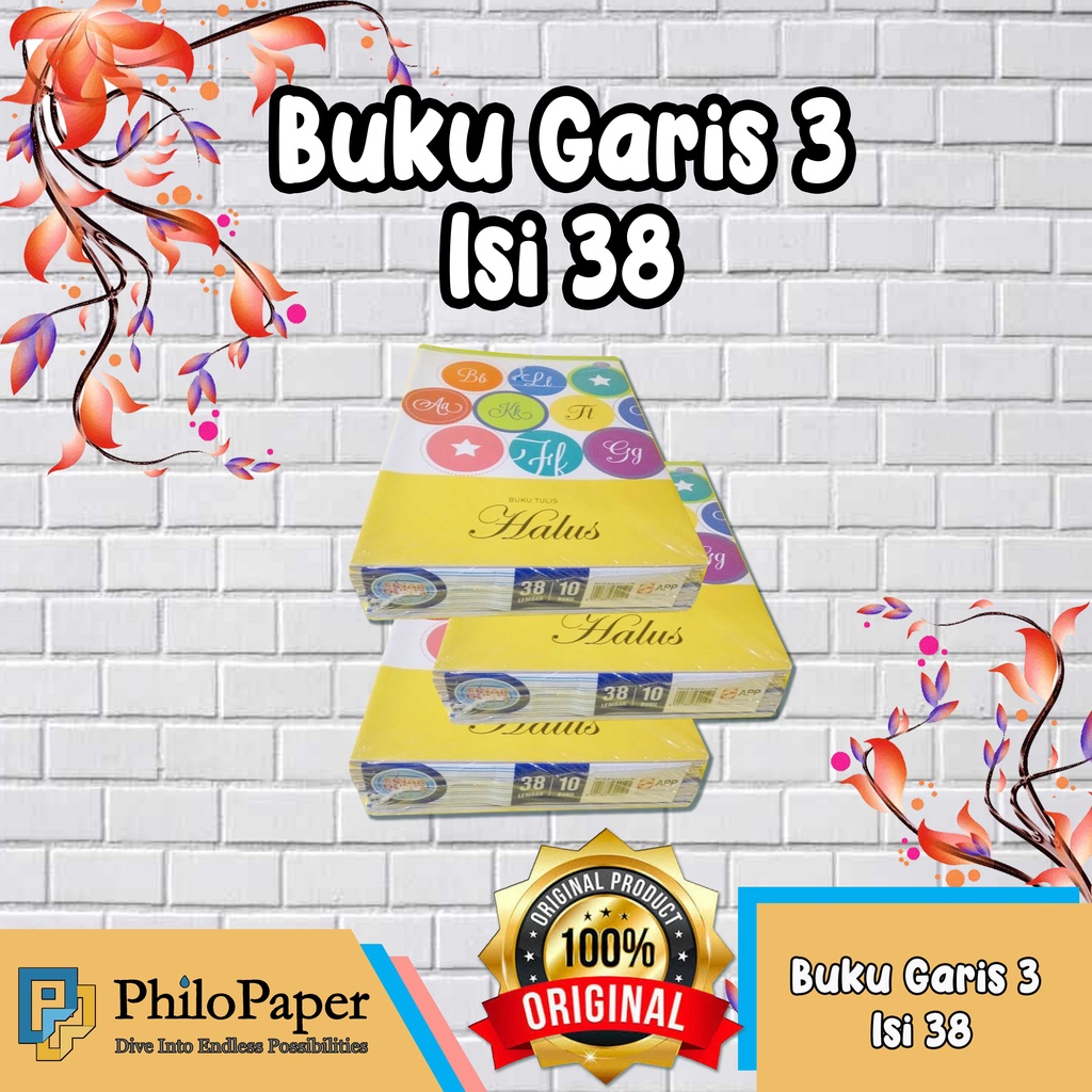 Jual ATK ~ ( PER PAK ) Buku Tulis Garis 3 Kuarto isi 38 / Buku Sekolah / Buku Menulis | Shopee ...