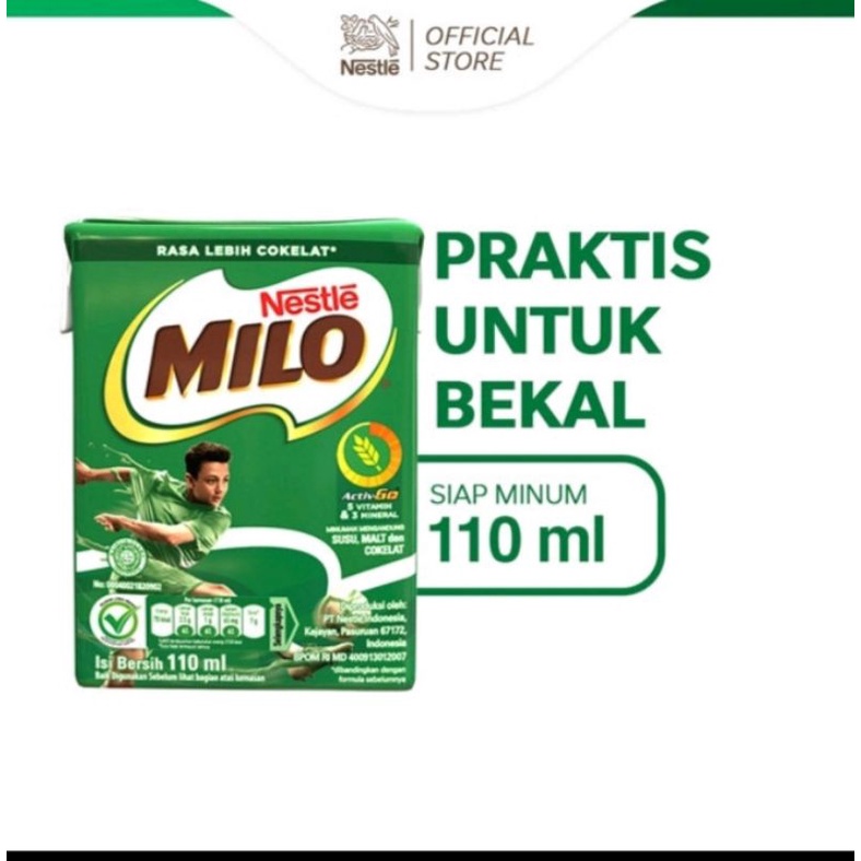 Jual Milo activ go susu uht rasa coklat 110ml | Shopee Indonesia