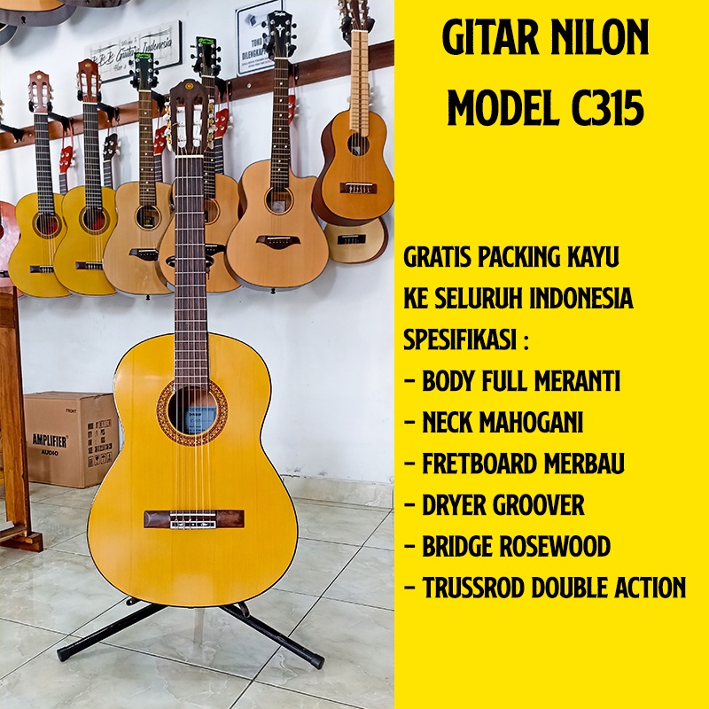 Jual Gitar Klasik Nilon Model C 315 Natural Glossy | Shopee Indonesia