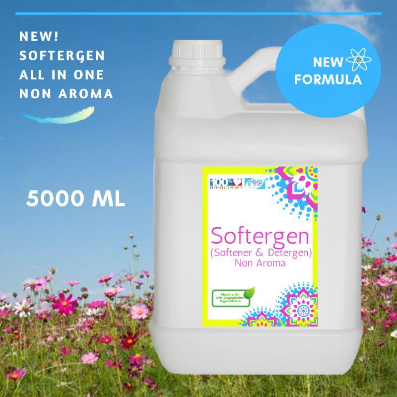 Jual Softergen (Detergen+Softener) Non Parfume Tanpa Aroma Netto 5 ...