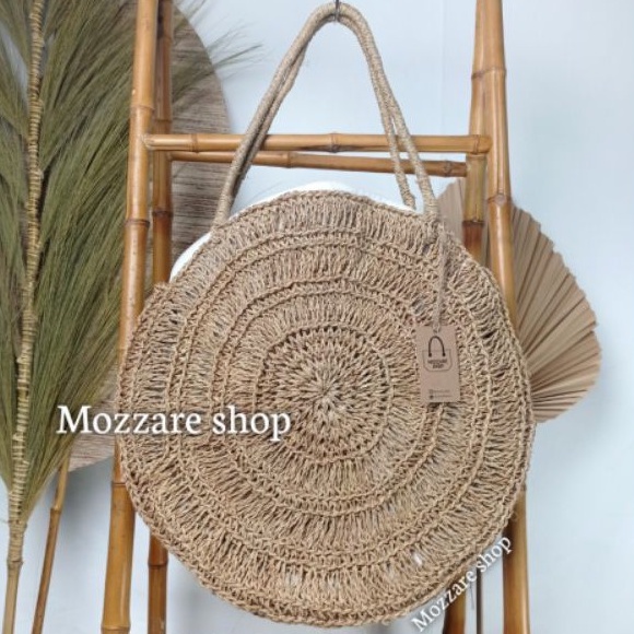 Jual tas agel bulat bali tas pantai bali | Shopee Indonesia