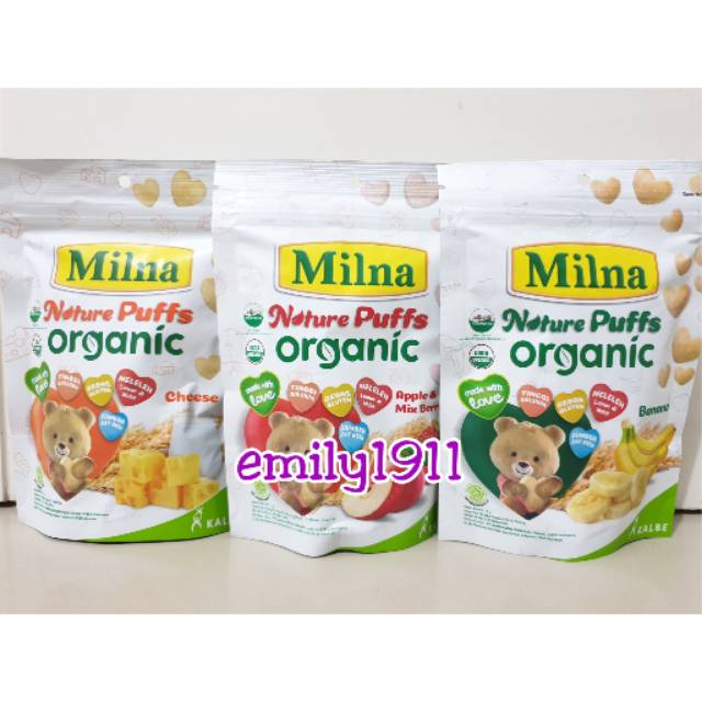 Jual Milna nature puffs organic / puff 15gr | Shopee Indonesia