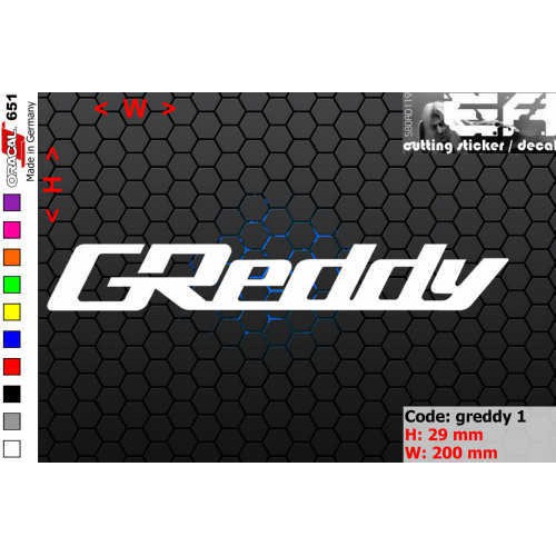 Jual ea cutting sticker / decal Code: greddy 1 ( sponsor logo ...