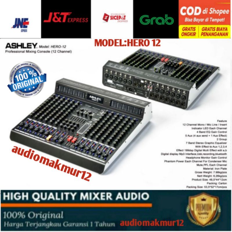 Jual Mixer Ashley Hero 12/ hero12 Channel Original garansi 1tahun | Shopee Indonesia