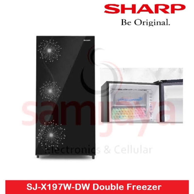 Jual KULKAS SHARP SJ X197W DW 1 Pintu 185 Liter DOUBLE FREEZER | Shopee Indonesia