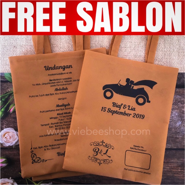 Jual TAS UNDANGAN MURAH BERKWALITAS I TAS UNDANGAN SABLON GRATIS I ...