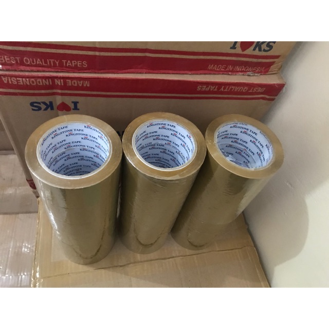 Jual Lakban bening coklat - isolasi - opp tape - solasi | Shopee Indonesia