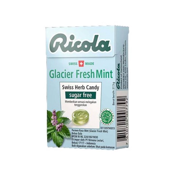 Jual PERMEN RICOLA SUGAR FREE original herb rasa strawberry / lemon mint / spearmint ...