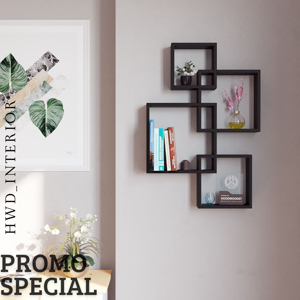 Jual Rak Buku Dinding Tempel Tembok Minimalis Vintage Dekorasi Rumah ...