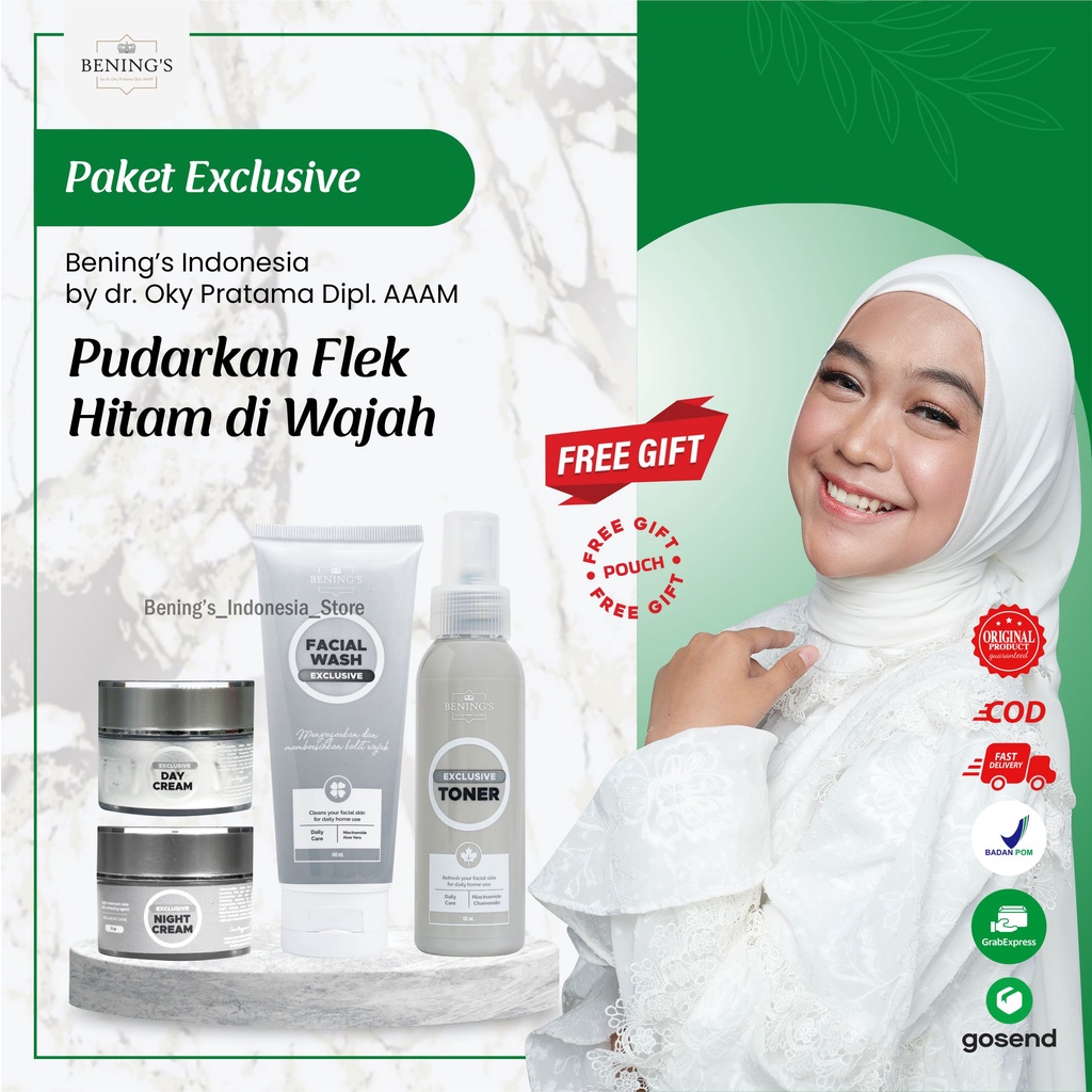 Jual Bening Skincare Dr Oky Pratama Paket Exclusive (Free Gift) Benings Skincare - Benings Paket ...