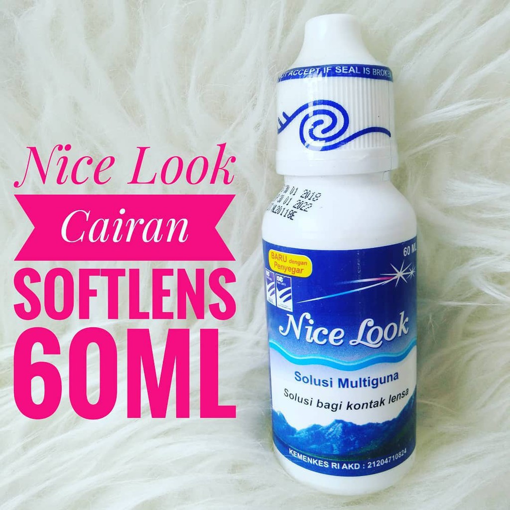 Jual Cairan Pembersih Softlens Nice Look 60ml Air Solution Soft Lens ...