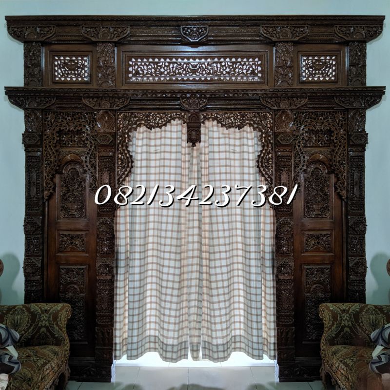 Jual Pintu Jati Gebyok Ukir Asli Jepara | Gebyok Penyekat Ruangan ...