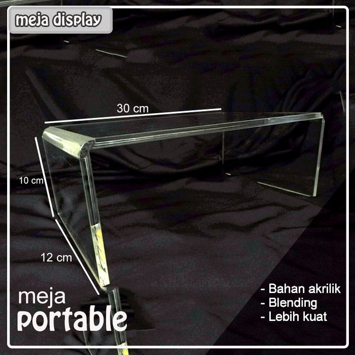 Jual Meja Akrilik - Meja Pajangan Tekuk U Uk.30x12x10cm 5mm Clear ...