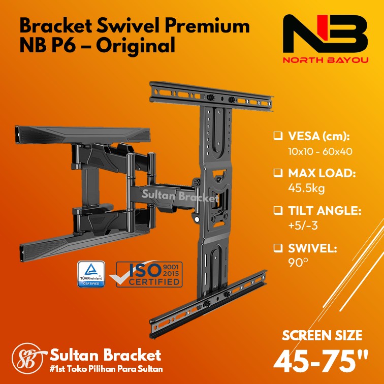 Jual North Bayou NB P6 Bracket TV 43 50 55 65 75 Inch Smart/Android LED TV | Shopee Indonesia