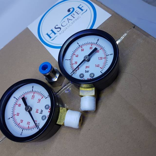 Jual PRESSURE GAUGE + FITTING SELANG 6MM | Shopee Indonesia