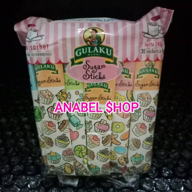 Jual Gulaku Sticks Gula Pasir Stick White Sugar Sachet Gula Stik 30 ...