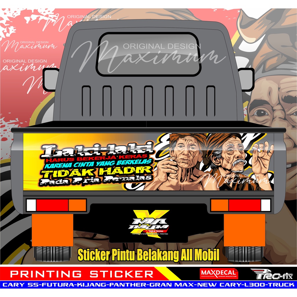 Jual Sticker Pintu Belakang Mobil Pick Up Panter / Grandmax / L300 ...