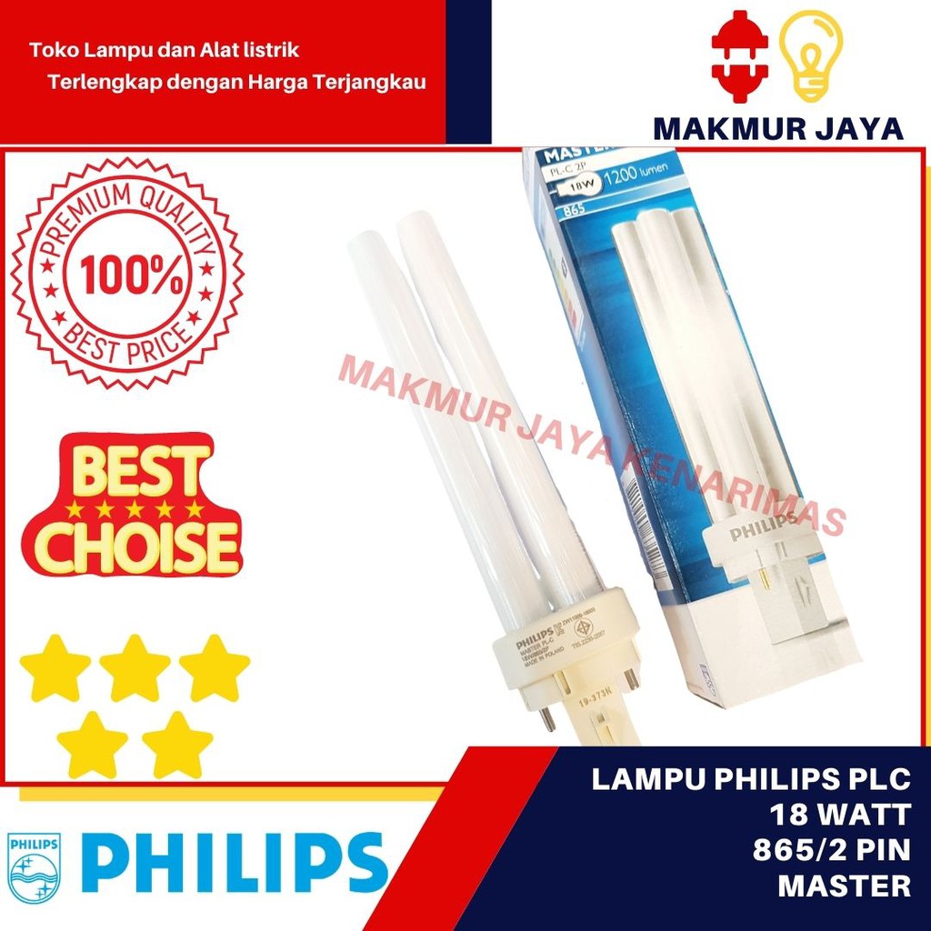 Jual PLC 18W 865 Philips Master/lampu PLC philips 2 pin 18W murah 865 | Shopee Indonesia