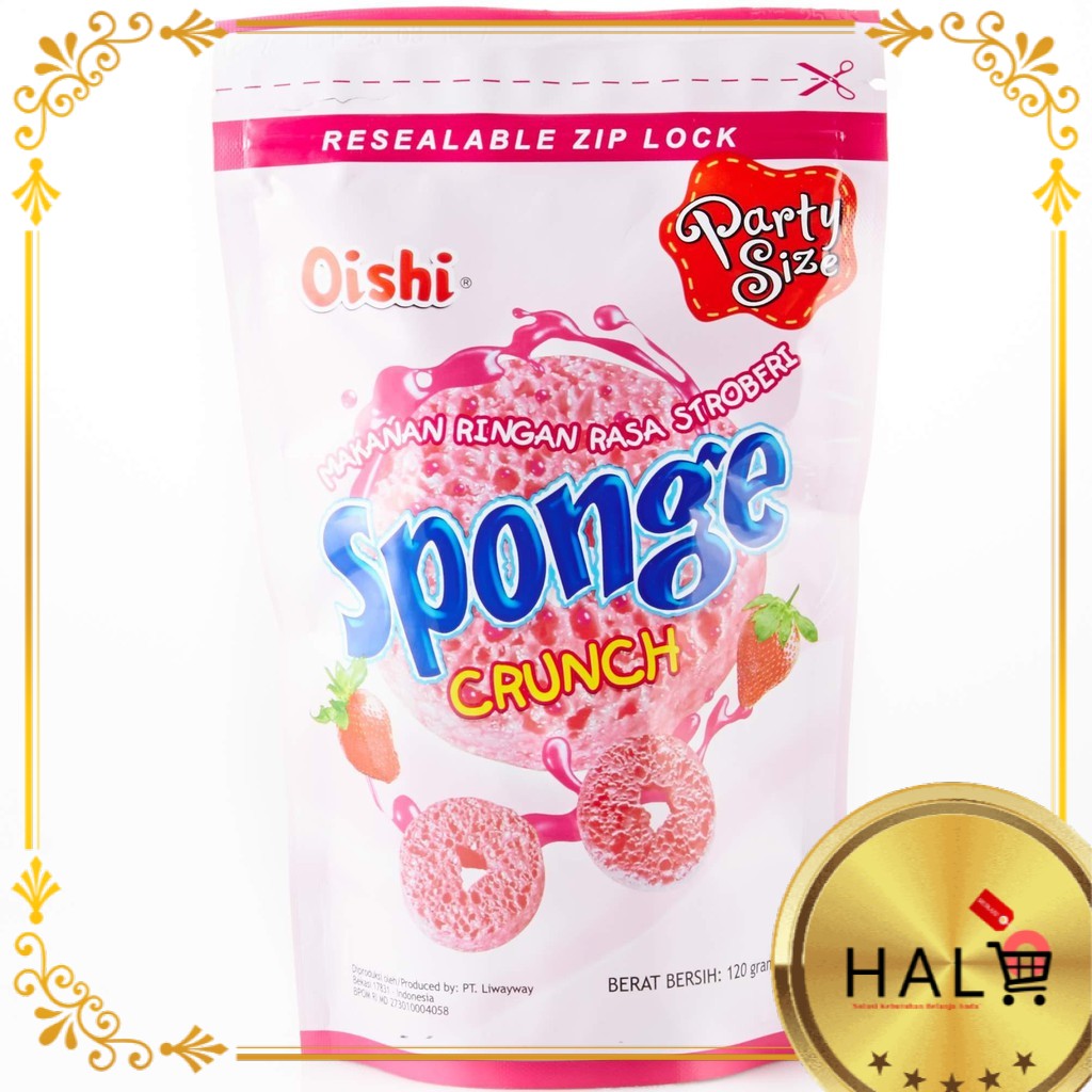 Jual OISHI SPONGE CRUNCH STRAWBERRY 120 GR | Shopee Indonesia