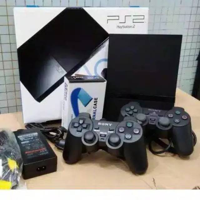 Jual PS2 slim harddisk 80Gb full game stik 2 baru ya bukan second2 ...