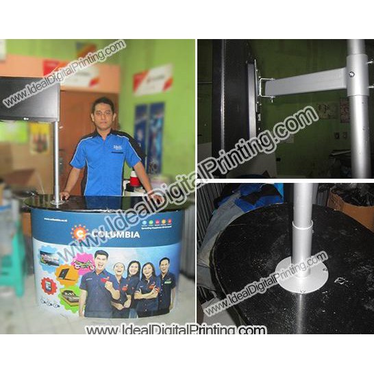 Jual Meja Pop Up Counter Pameran Pop Up Booth With Bracket Tv ...