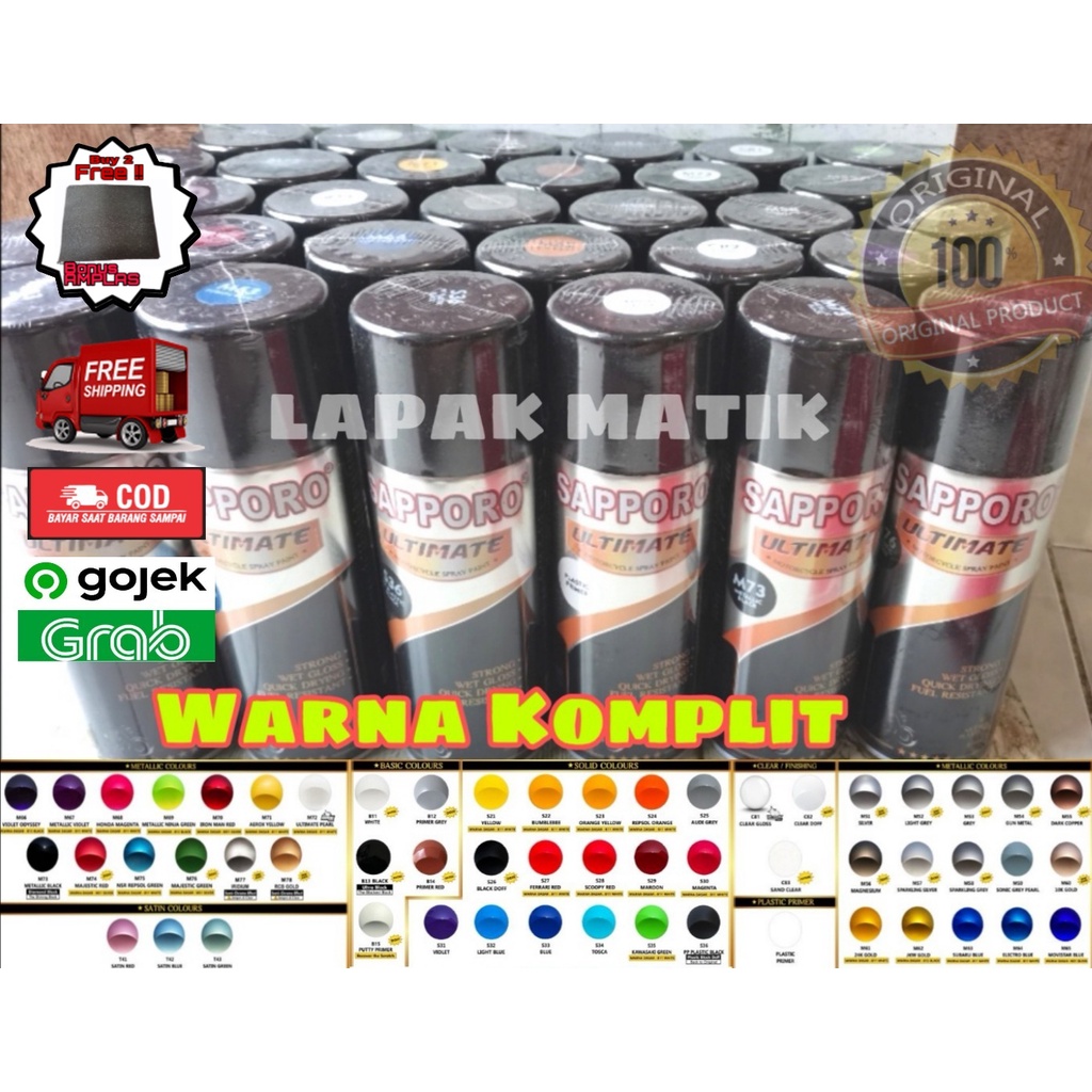 Jual Sapporo Ultimate Epoxy Hitam Putih Clear Silver Hitam doff dan ...