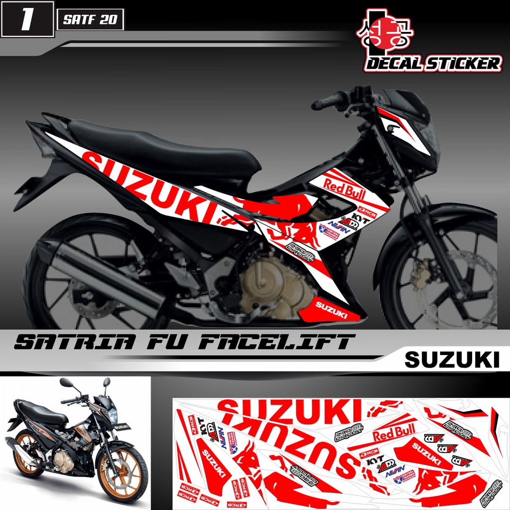Jual SATF 20 DECAL STICKER SATRIA FU FACELIFT REDBULL | Shopee Indonesia