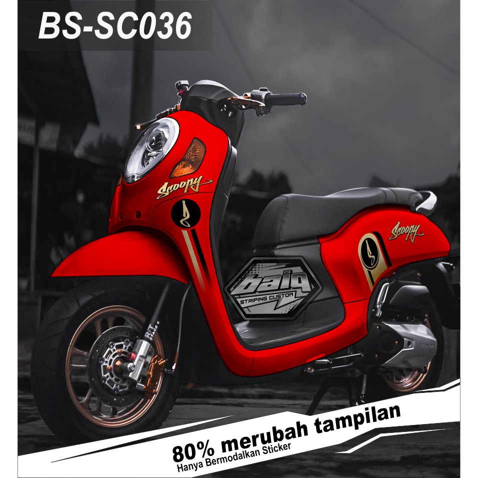 Jual STRIPING STICKER NEW SCOOPY NEW/STICKER SCOOPY NEW POLOS FULL BODY ...