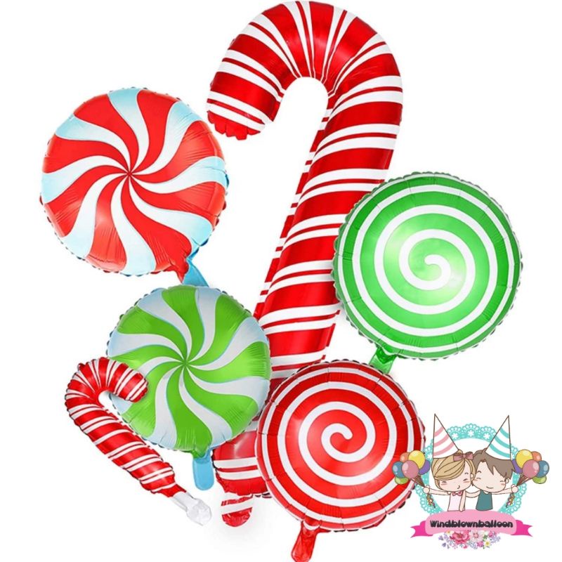 Jual WINDBLOWN BALON FOIL SET CANDY ALPENLIEBE & LOLLIPOP CHRISTMAS NEW ...