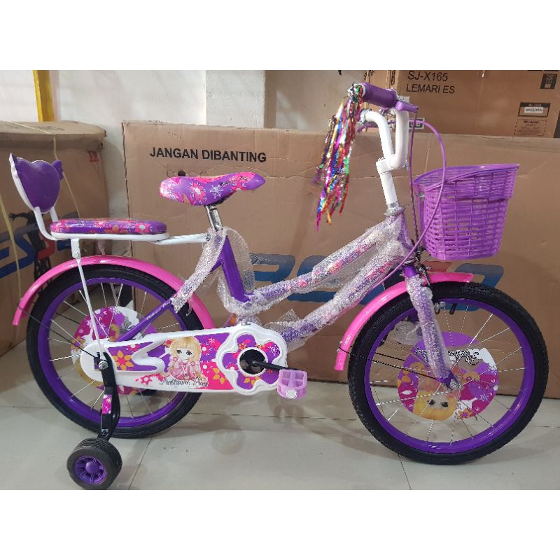 Jual Sepeda Anak Sepeda Mini 18 inch PLATINUM ( Warna Ungu ) | Shopee ...
