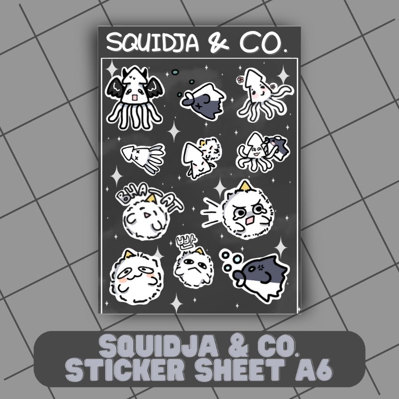 Jual squidja & Co. sticker sheet A6 || stiker ORV | Shopee Indonesia