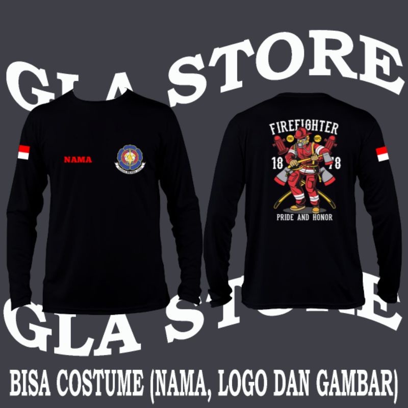 Jual KAOS PEMADAM KEBAKARAN TANGAN PANJANG | BAJU PEMADAM KEBAKARAN ...