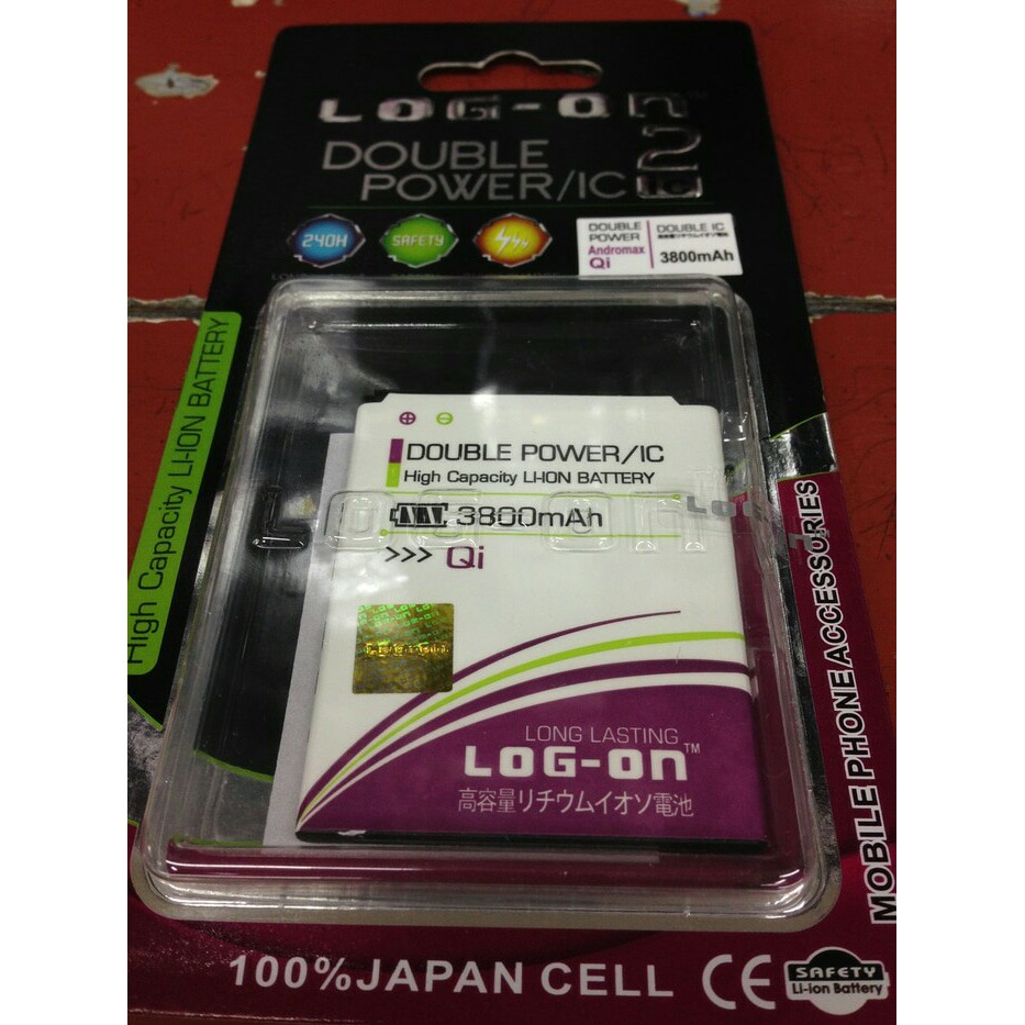 Jual Battery Batre Baterai Double Power IC Log On Andromax Qi / E2+ / U2 | Shopee Indonesia