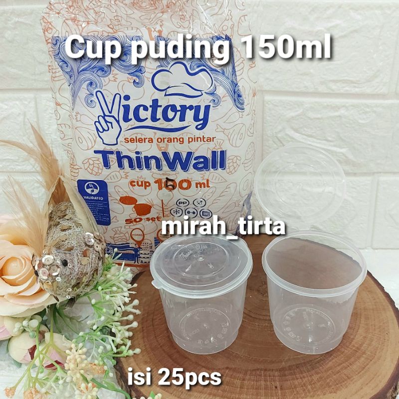 Jual THINWALL VICTORY PUDING 150ml. cup puding 150ml gelas puding gelas agar agar. gelas puding ...