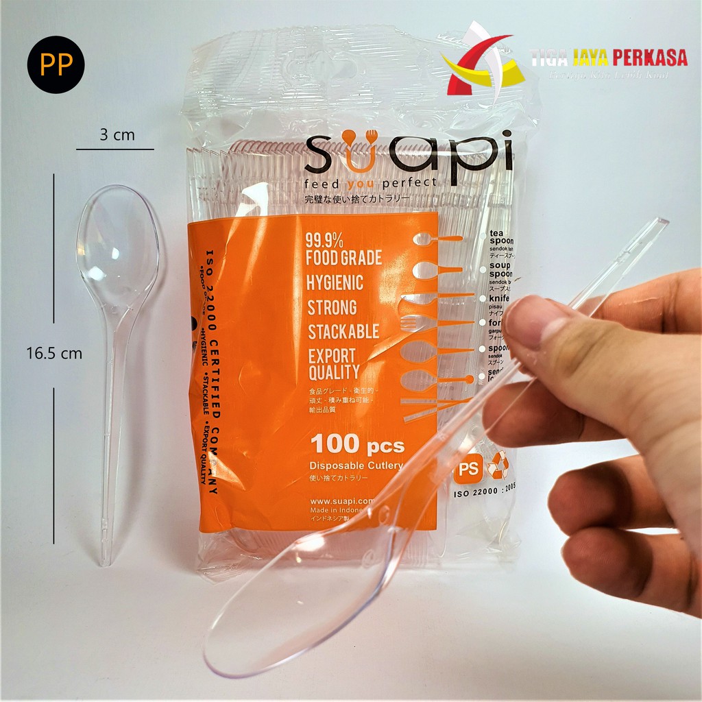 Jual Sendok Suapi Trans / Sendok Makan Suapi / Sendok Plastik Suapi.100 ...