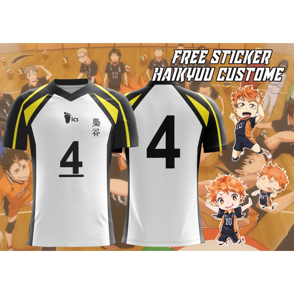Jual Jersey Team Anime Haikyuu Fukurodani Volleyball Jersey SET Bokuto ...