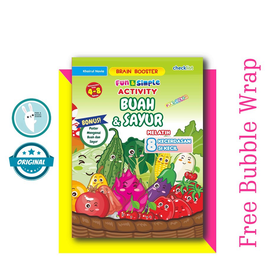 Jual CHILDREN BOOK | BUAH & SAYUR: BRAIN BOOSTER FUN & SIMPLE ACTIVITY ...