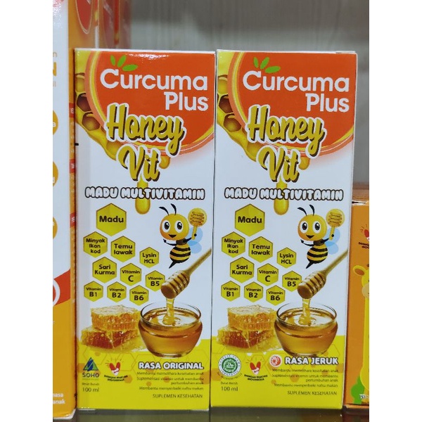 Jual CURCUMA Plus Honey VIT 100ml Rasa Jeruk/Original Madu Multivitamin ...