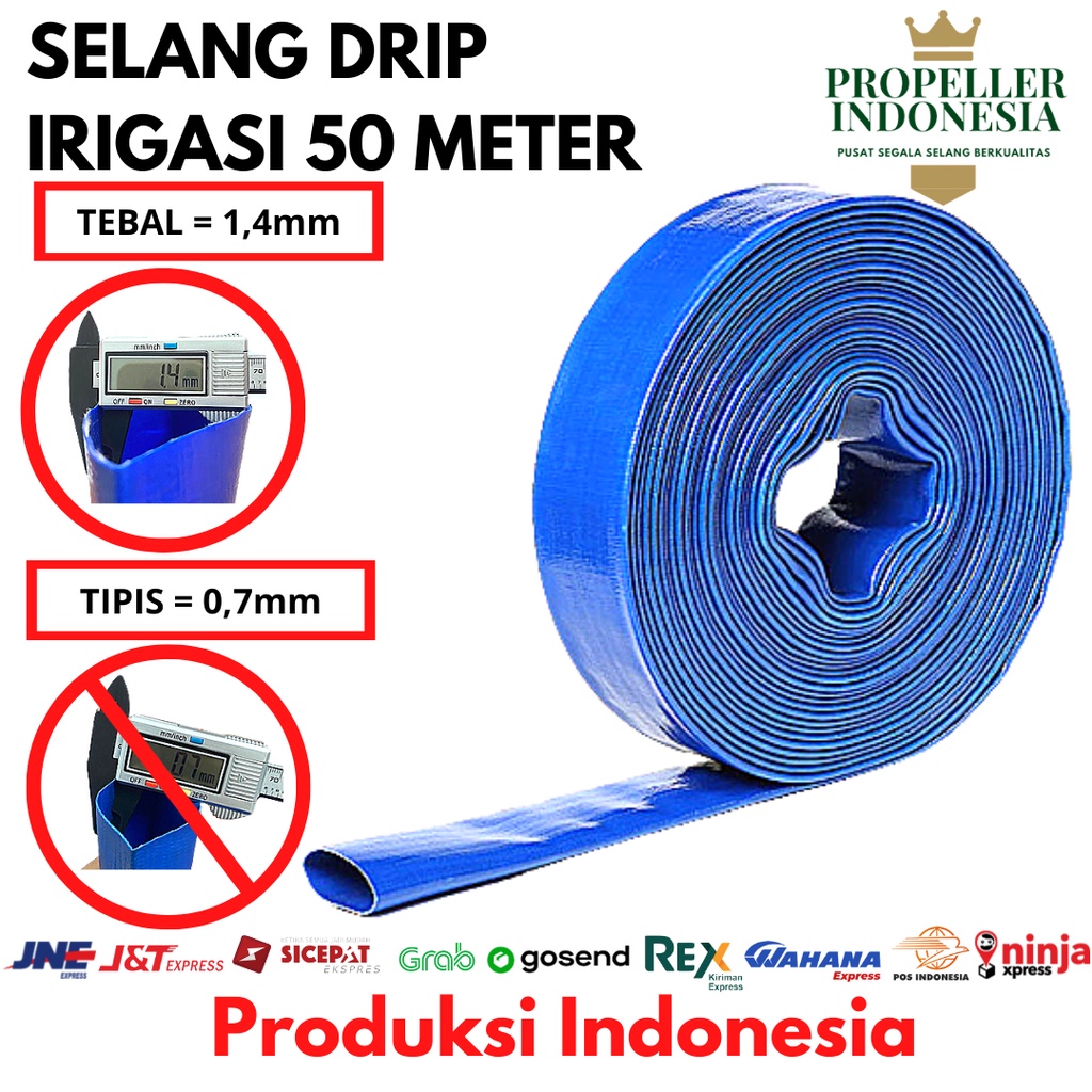 Jual Selang Drip 50 Meter Selang Irigasi Tebal Selang Sawah Hidroponik ...