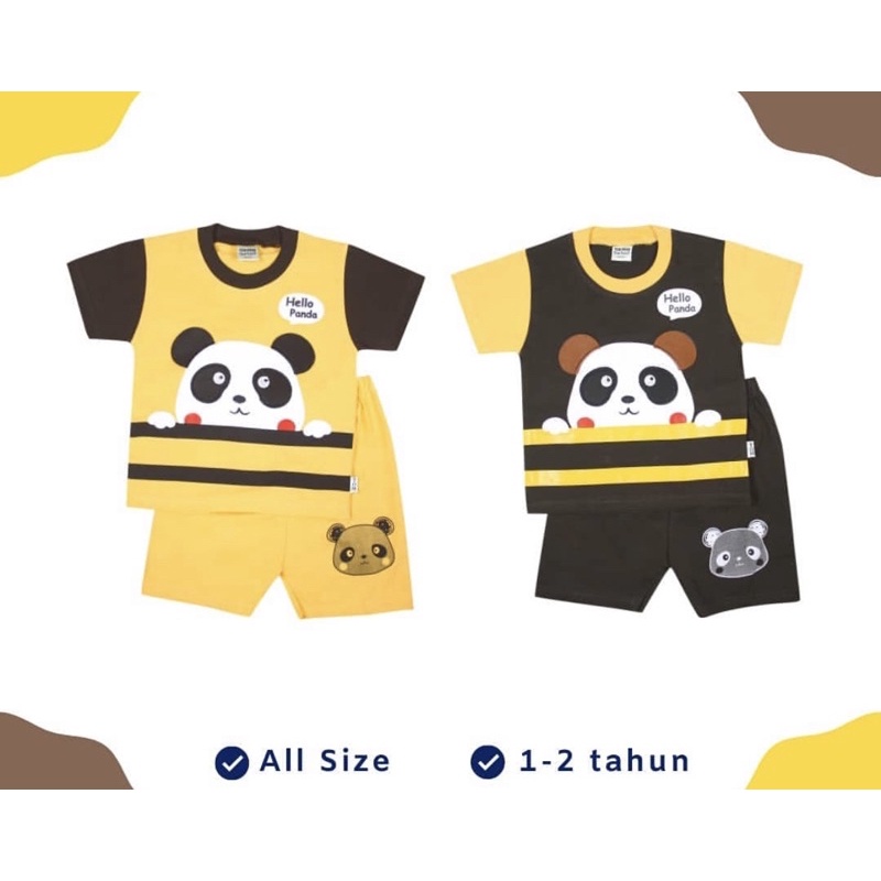 Jual Baju Anak Panda Set 1-2tahun | Shopee Indonesia