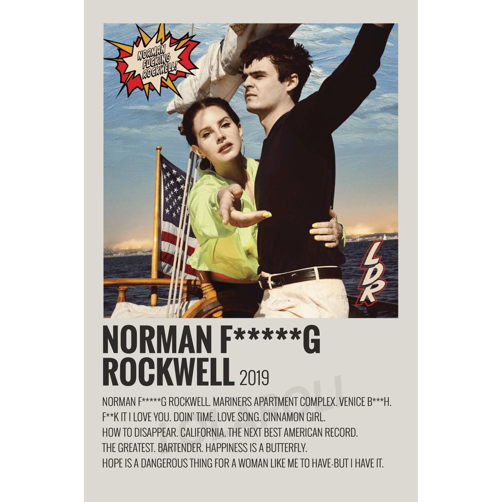 Jual Poster Cover Album Norman F*cking Rockwell! - Lana Del Rey ...