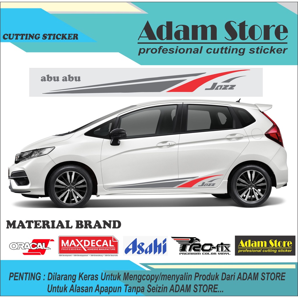 Jual stiker mobil honda jazz sticker variasi honda jazz stiker cutting ...