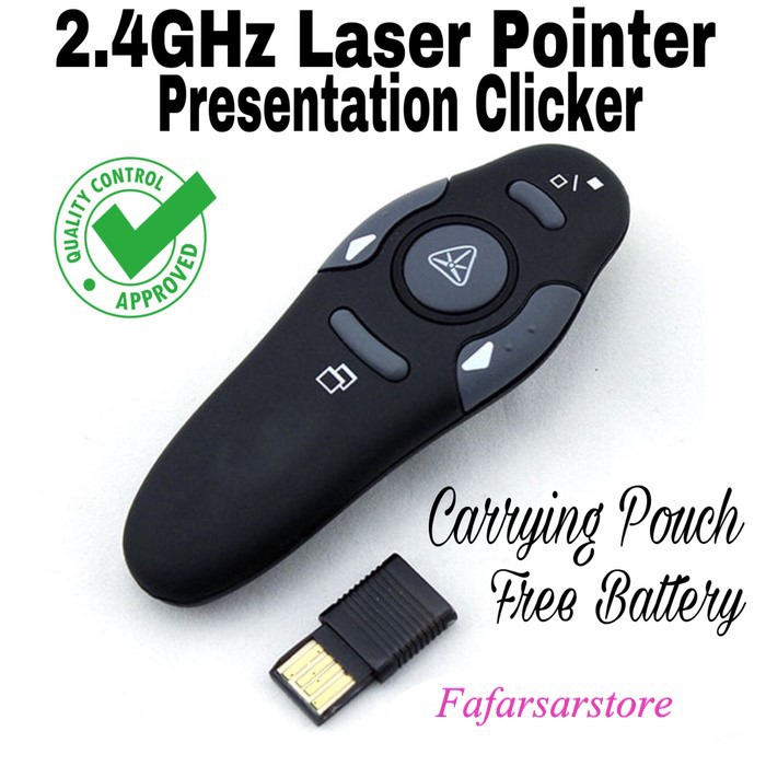Jual Laser Pointer 2.4GHz Wireless Presenter Cursor Control | Shopee ...