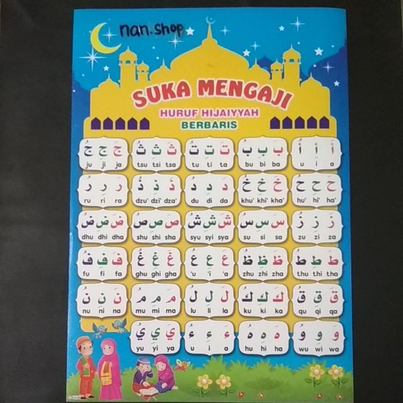 Jual Poster Untuk Pengetahuan Anak Poster Edukasi - Suka Mengaji Huruf ...