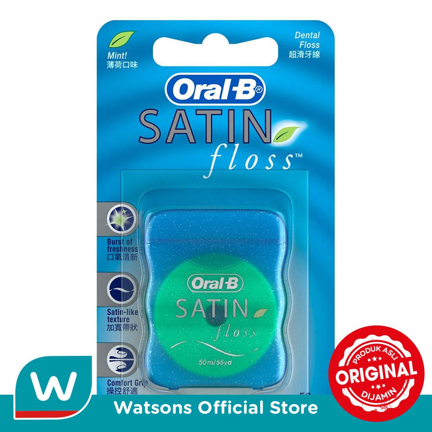 Jual Oral B Satin Dental Floss 50m | Shopee Indonesia