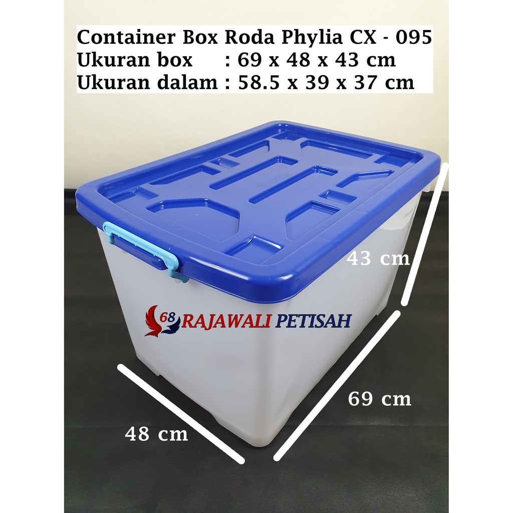 Jual PHYLIA CX - 095 Liter | Container Box Roda | Storage Box (By Gojek ...